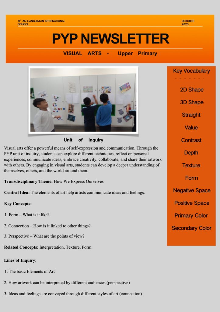 Unit of Inquiry Upper Primary (October) - Xian Liangjiatan ...