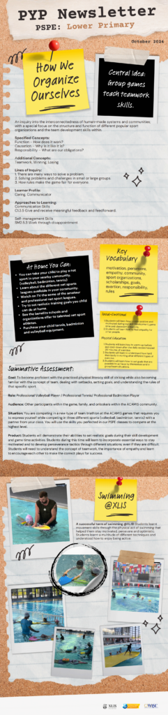 PSPE Lower Primary (October 2024) - Xian Liangjiatan International School