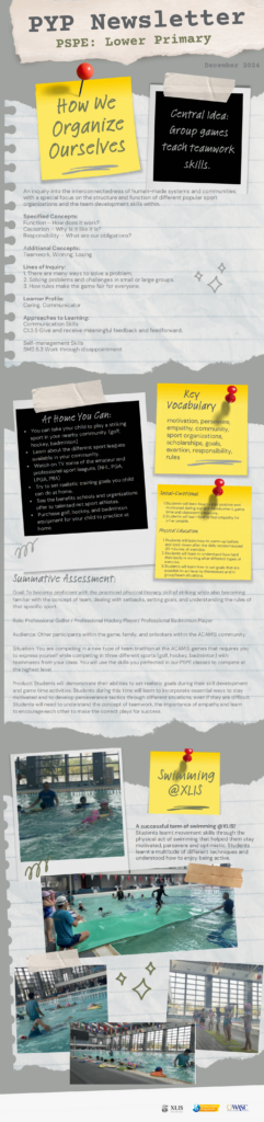 PSPE Lower Primary (December 2024) - Xian Liangjiatan International School