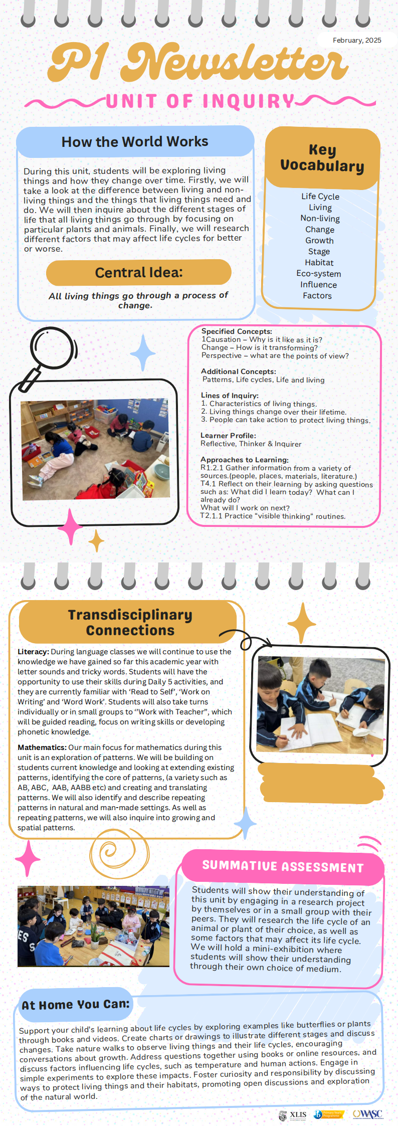 Unit of Inquiry P1 (February 2025) - Xian Liangjiatan International School